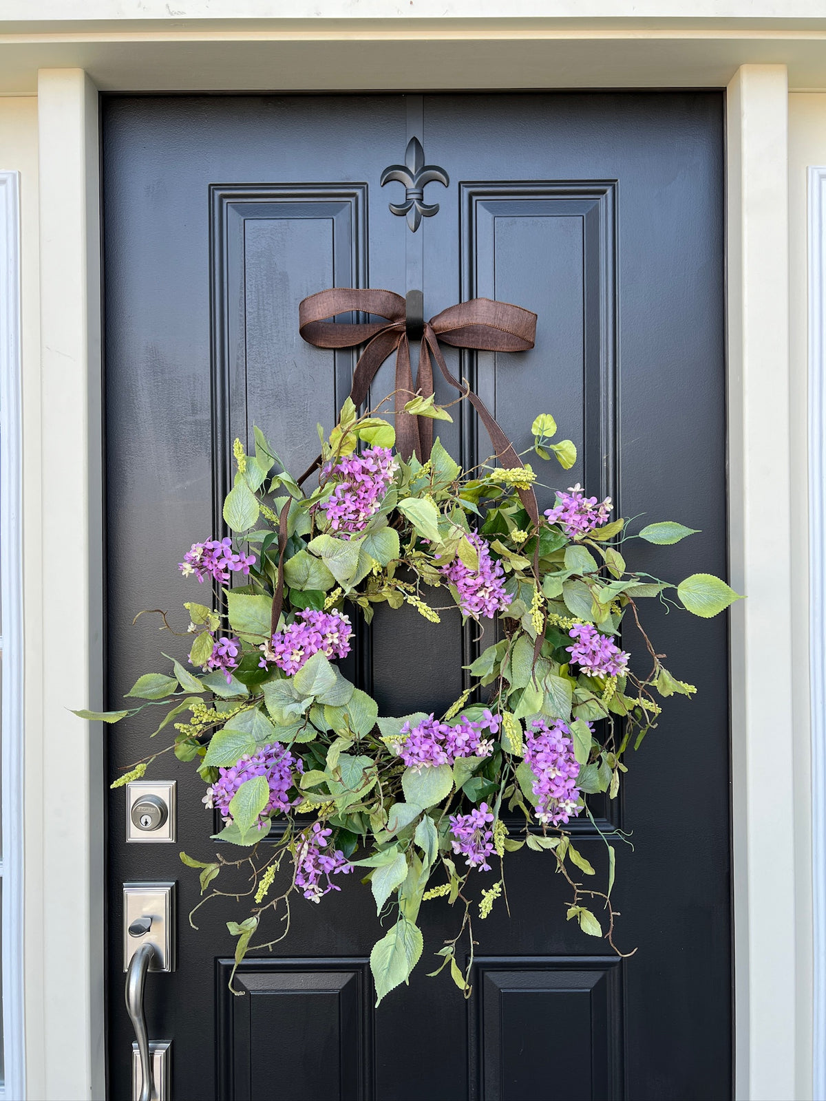 Spring Lavender Lilac Wreath - Front Door Decor - TwoInspireYou