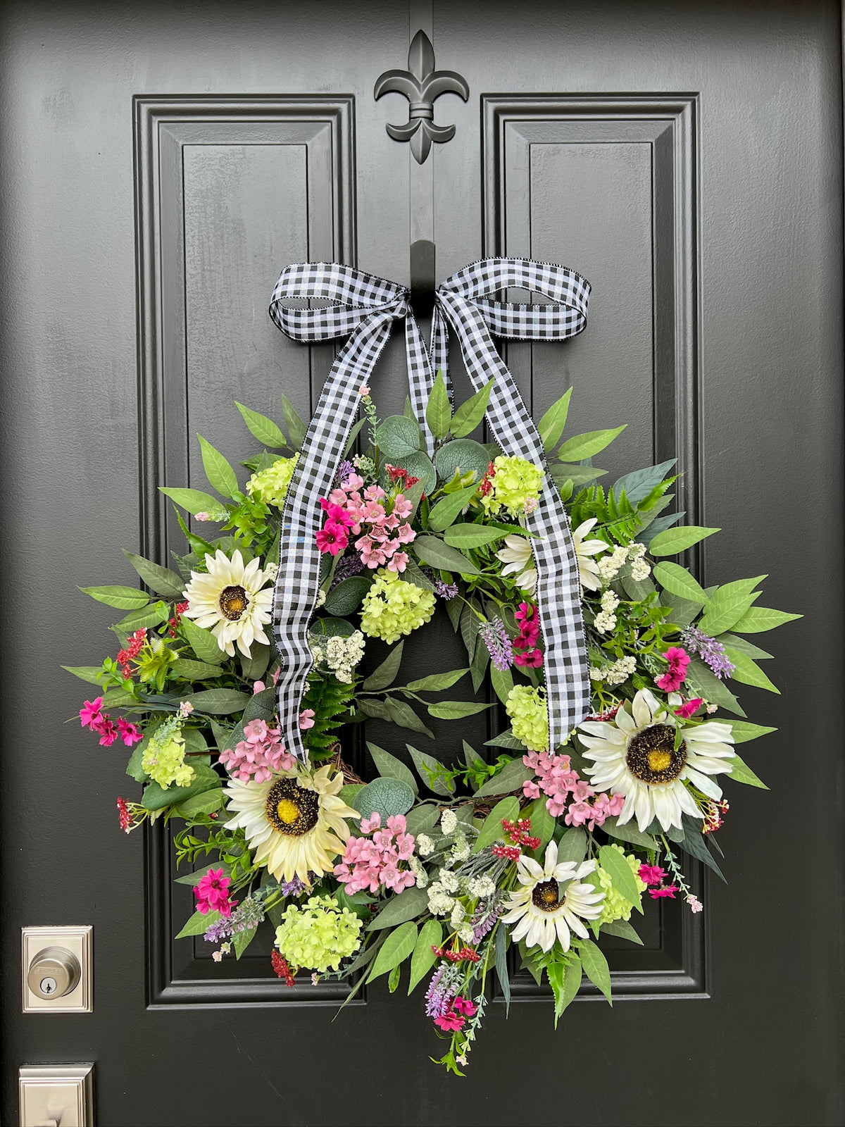 Summer in the Country Wildflower Wreath | Front Door Decor - TwoInspireYou